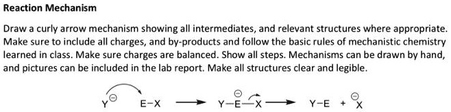 Using curved arrows and formal charges draw the reaction mechanism for ...