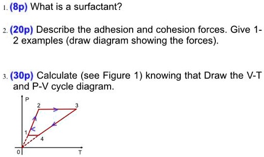 8p what is a surfactant 2op describe the adhesion and cohesion forces ...