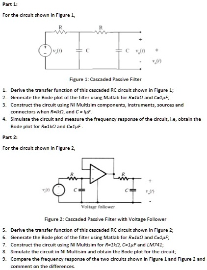 Solved Text Need Help Getting The Transfer Function Drive And Matlab Part 1 For The Circuit