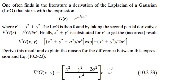 digital image processing one often finds in the literature a derivation ...