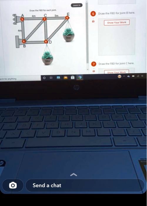 draw the fbd free body diagram for joint b here draw the fbd for oint 8 ...