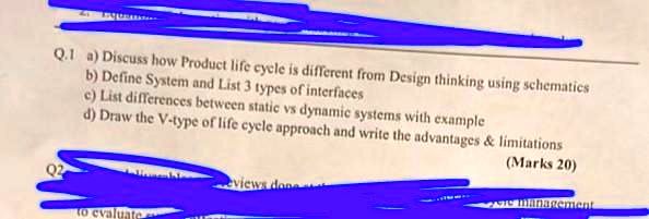 SOLVED: Q.1 a) Discuss how the product life cycle is different from ...