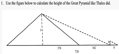 SOLVED: Use the figure below to calculate the height of the Great ...