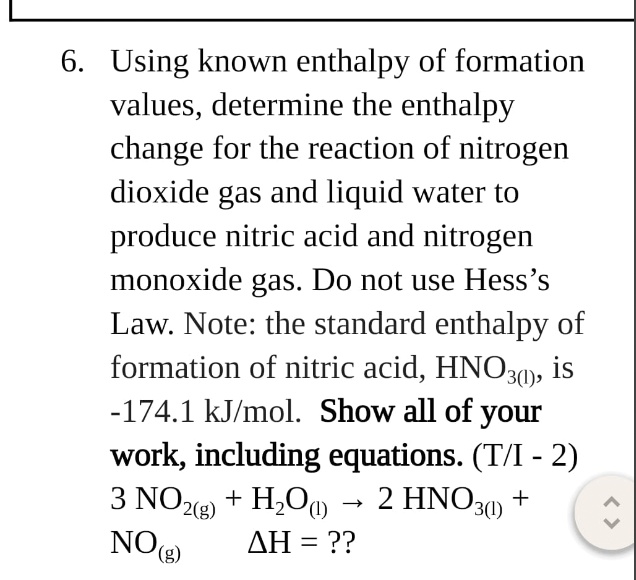 VIDEO solution: Using known enthalpy of formation values, determine the ...