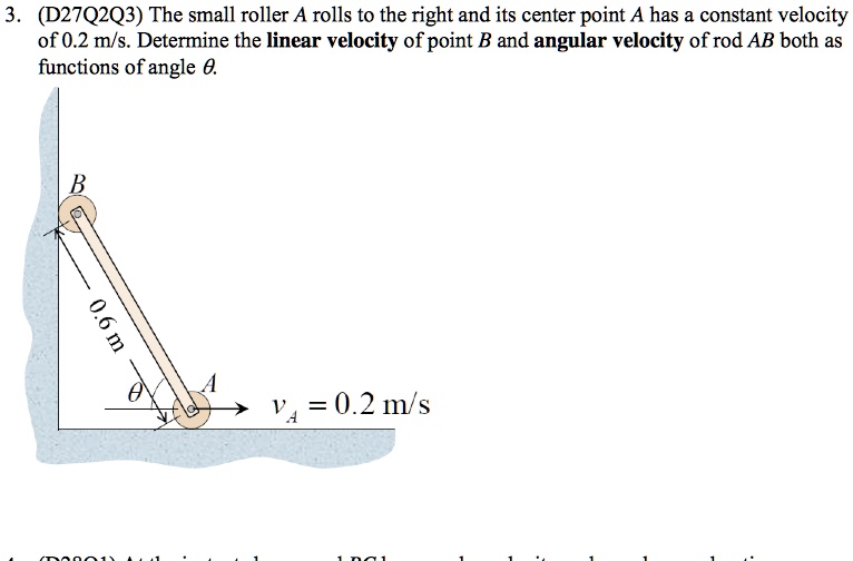 3d27q2q3 the small roller a rolls to the right and its center point a ...