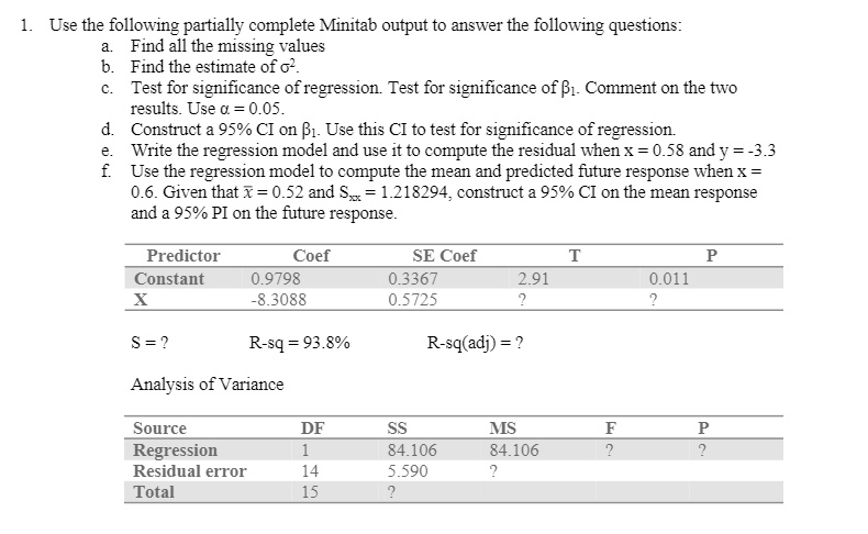 SOLVED: Use the following partially complete Winitab output to answer the following questions ...