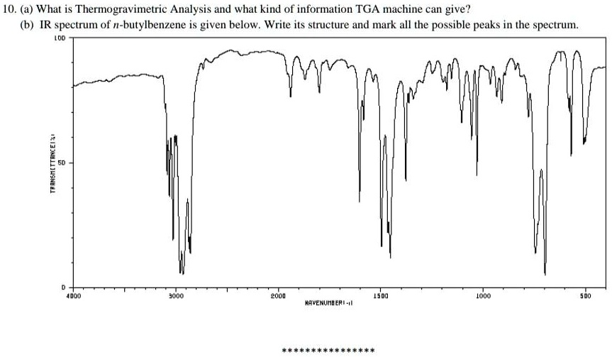 SOLVED: 10. (a) What is Thermogravimetric Analysis and what kind of ...