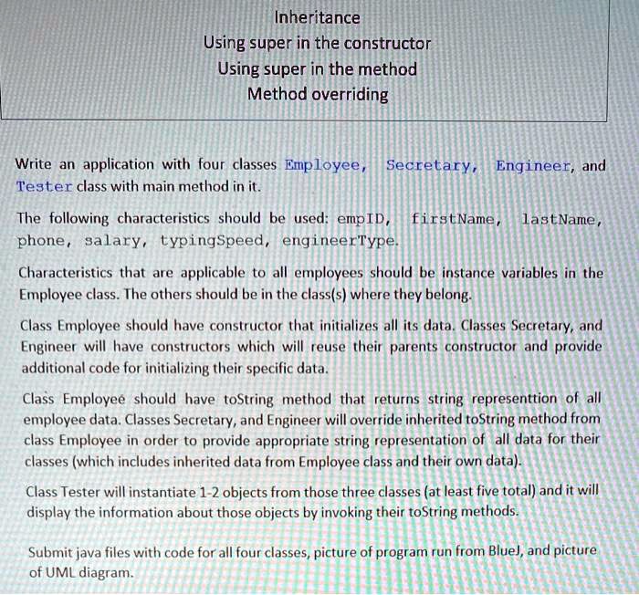 I only need the UML diagram for this assignment. Please include the UML ...