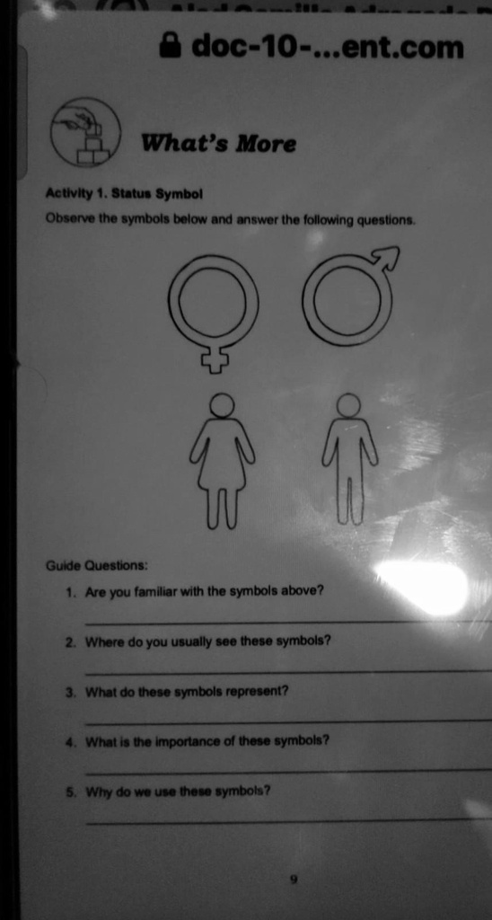 SOLVED: "Guide Questions: 1. Are you familiar with the symbols above? 2 ...