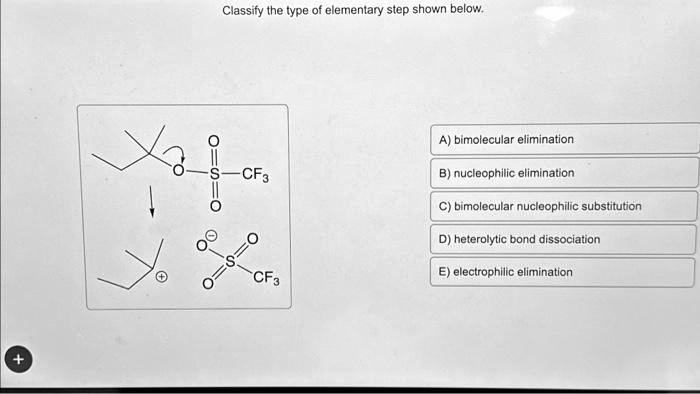 SOLVED: Text: Classify the type of elementary step shown below. A ...
