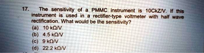 VIDEO solution: The sensitivity of a PMMC instrument is 10 kÎ©. If this ...