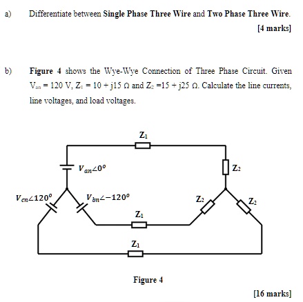 SOLVED: Differentiate between Single Phase Three Wire and Two Phase ...