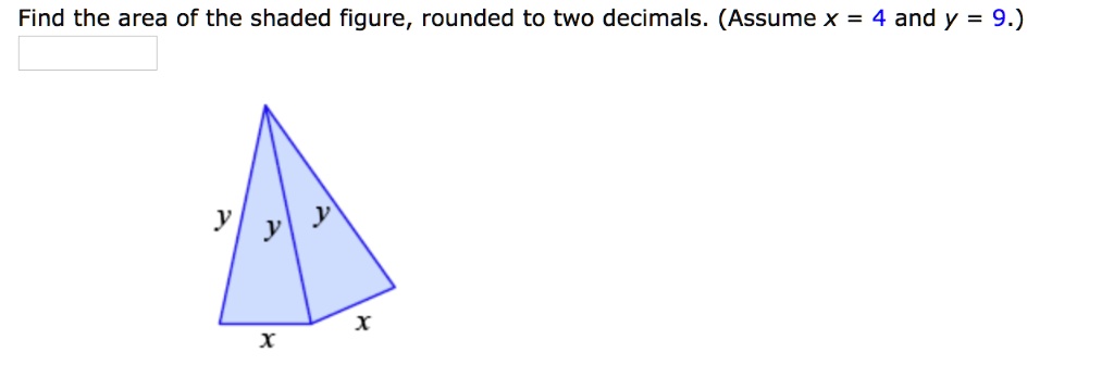 SOLVED: Find the area of the shaded figure, rounded to two decimals ...