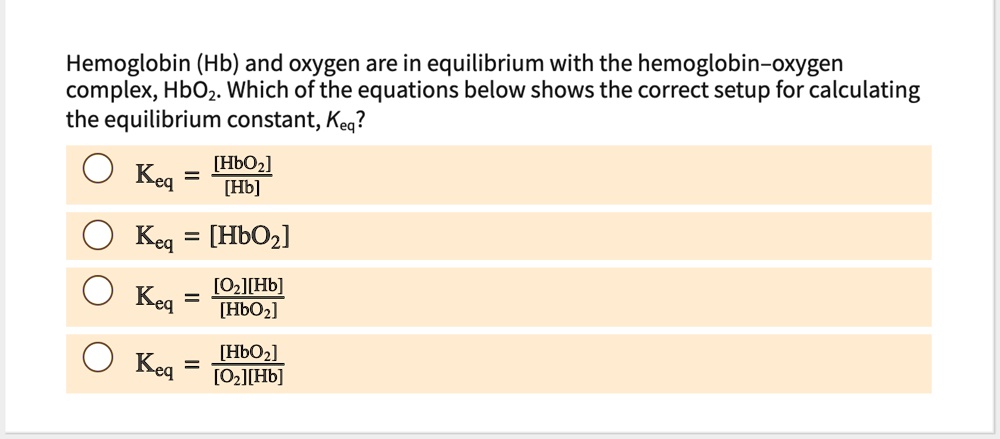 Hemoglobin (Hb) and oxygen are in equilibrium with the hemoglobin ...