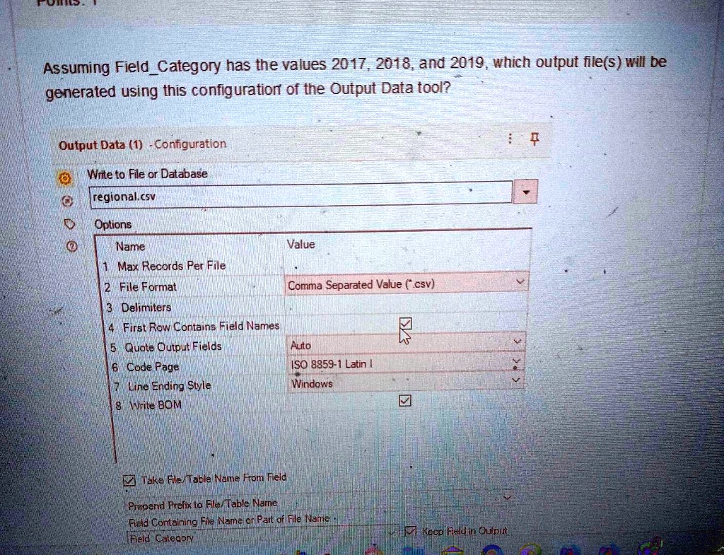 Assuming FieldCategory has the values 2017, 2018, and 2019, which ... Assuming FieldCategory has the values 2017, 2018, and 2019, which ...