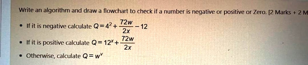SOLVED: Write an algorithm and draw a flowchart to check if a number is ...