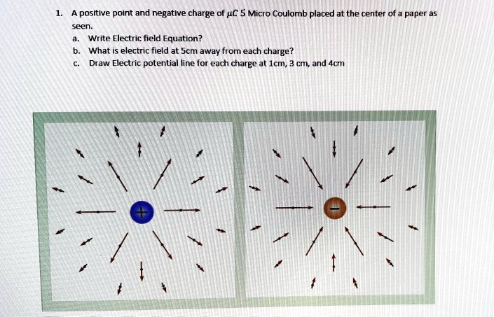 positive point and negative charge of ac 5 micro coulomb placed at the ...