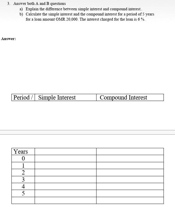 answer both and b questions explain the difference between simple ...