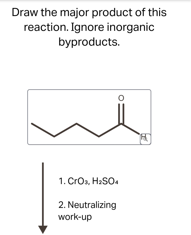 Draw the major product of this reaction. Ignore inorganic...