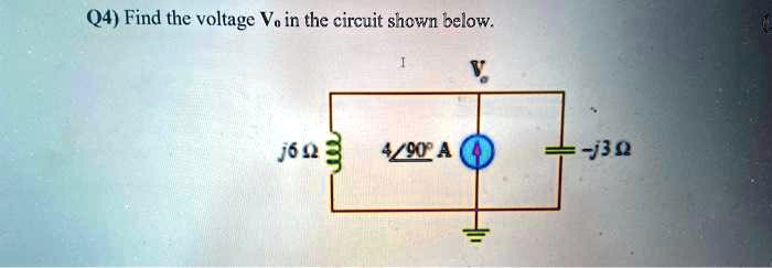 q4 find the voltage v in the circuit shown below v j63 490a j392 14048