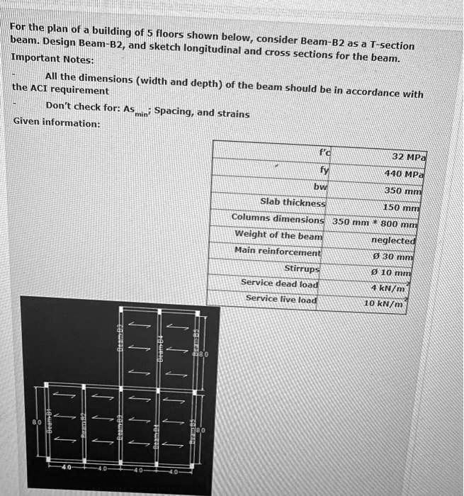 SOLVED: For the plan of a building of 5 floors shown below,consider ...