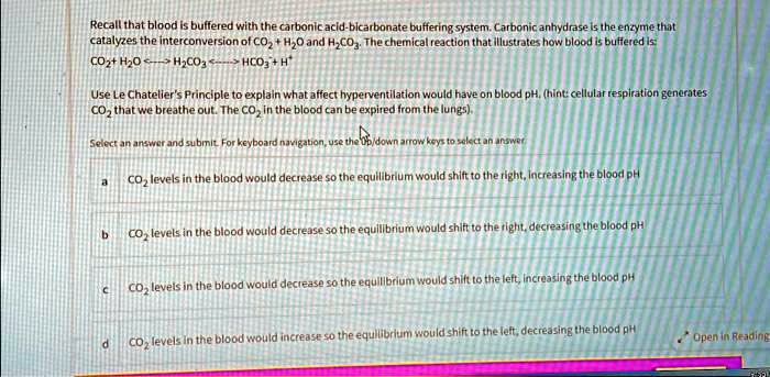 SOLVED: Texts: 1. catalyzes the interconversion of CO2 + H2O and HCO3 ...