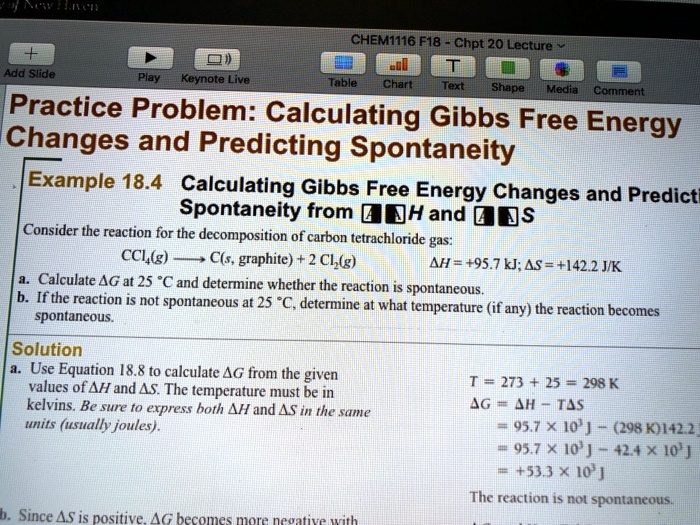 SOLVED: CHEM1116 F18 Chpt 20 Lecture D) Add Slide Play @ Keyote Live 08 ...