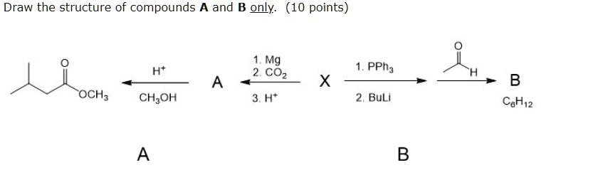 SOLVED: Draw the structure of compounds A and B only (10 points) Mg 2 ...