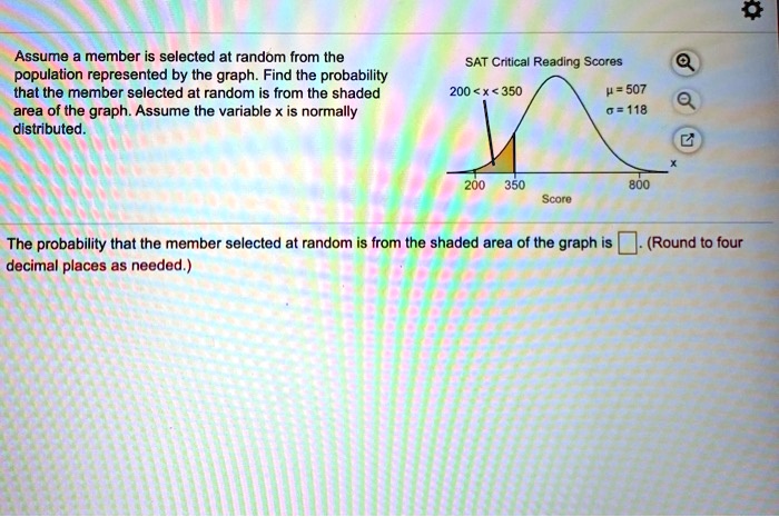 SOLVED:Assume member is selected at random from the population ...