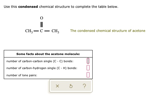 use this condensed chemical structure complete the table below ch ch ...
