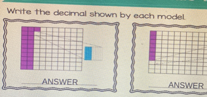 SOLVED: Write the decimal shown by each model.