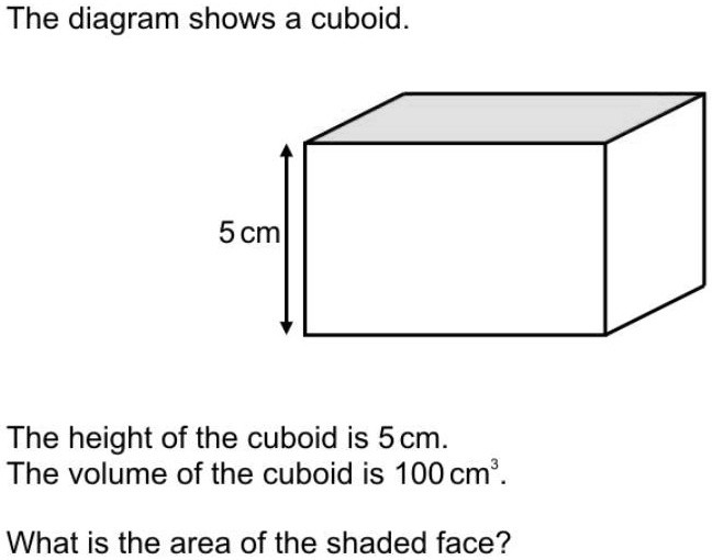 SOLVED: 'please could you tell me the answer The diagram shows a cuboid ...