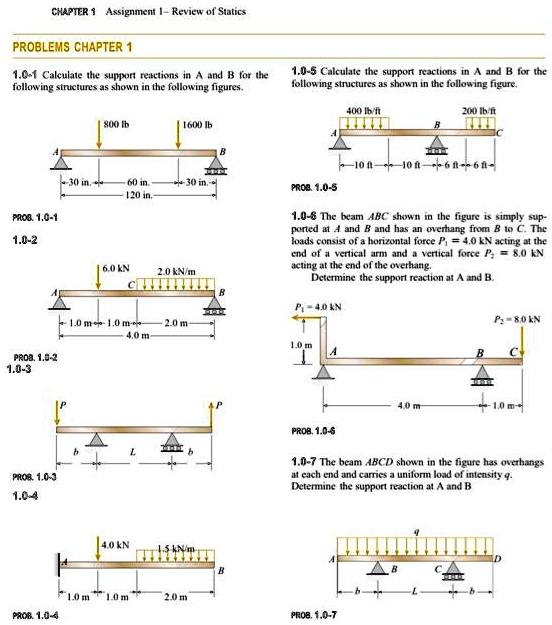 chapter assignment 1review of statics problems chapter1 10 1 calculate ...