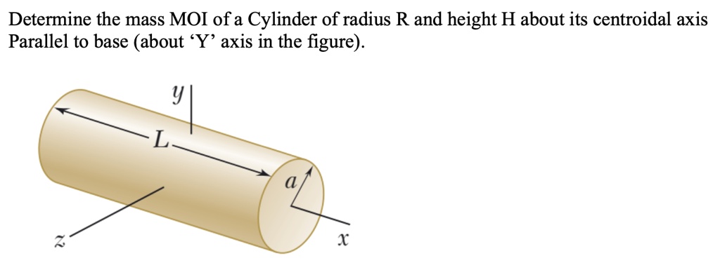 SOLVED: Determine the mass MOI of a Cylinder of radius R and height H ...