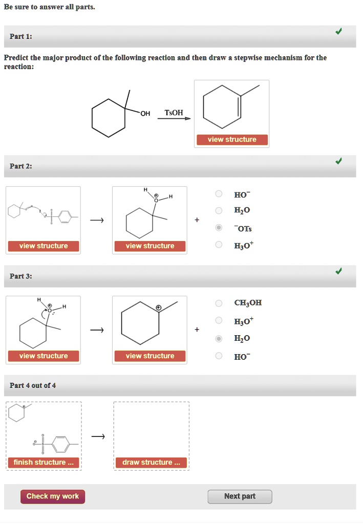 be sure to answer all parts part 1 predict the major product of the ... be sure to answer all parts part 1 predict the major product of the ...