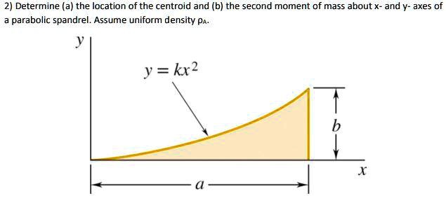 2) Determine (a) the location of the centroid and (b) the second moment ...