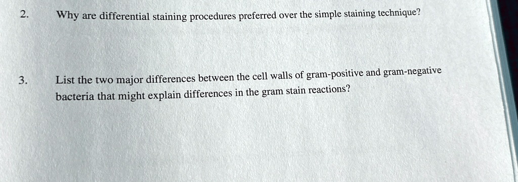 2 why are differential staining procedures preferred over the simple ...