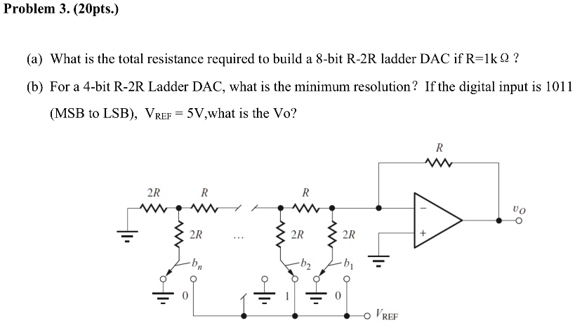 SOLVED: Problem 3. (20 pts.) (a) What is the total resistance required ...