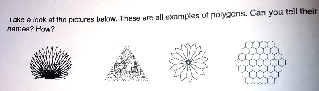 Take a look at the pictures below. These are all examples of polygons ...