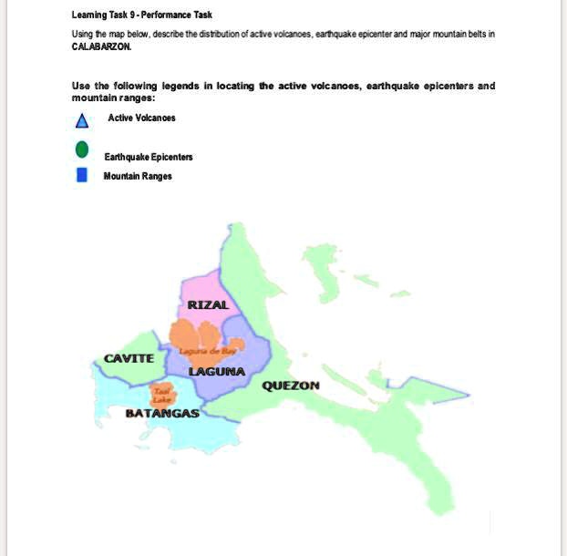 using the map below describe the distribution of active volcanoes ...