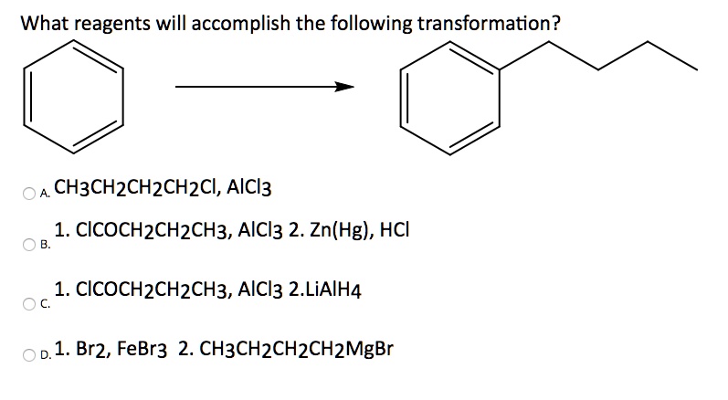SOLVED: What reagents will accomplish the following transformation ...