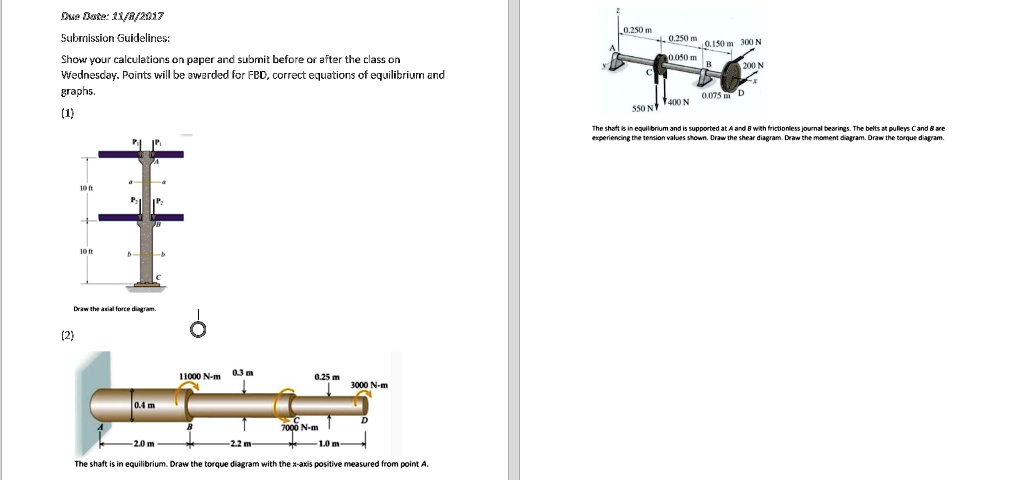 SOLVED: This is a Statics Problem Problem 1. Draw the Axial Force ...