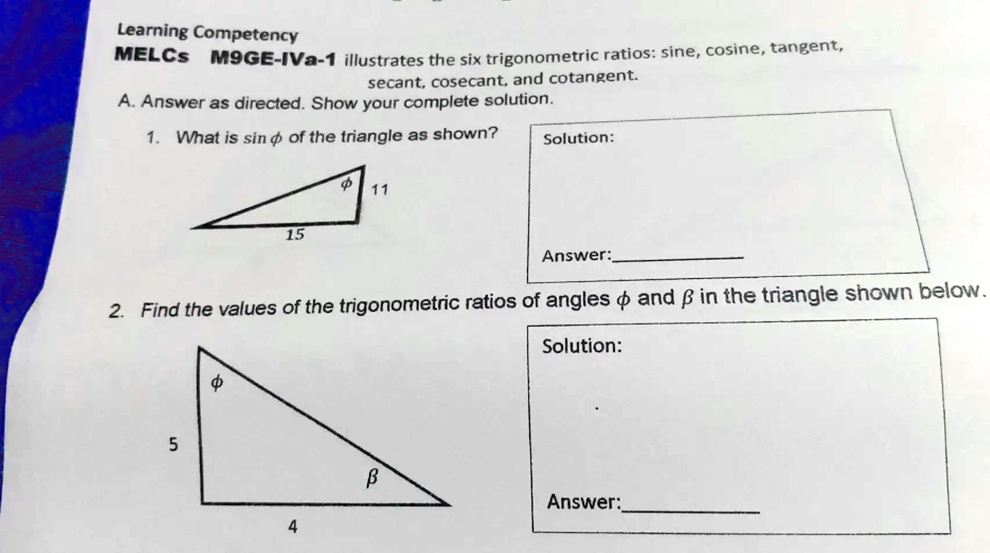 SOLVED: Learning Competency MELCs M9GE-IVa-1 illustrates the six ...