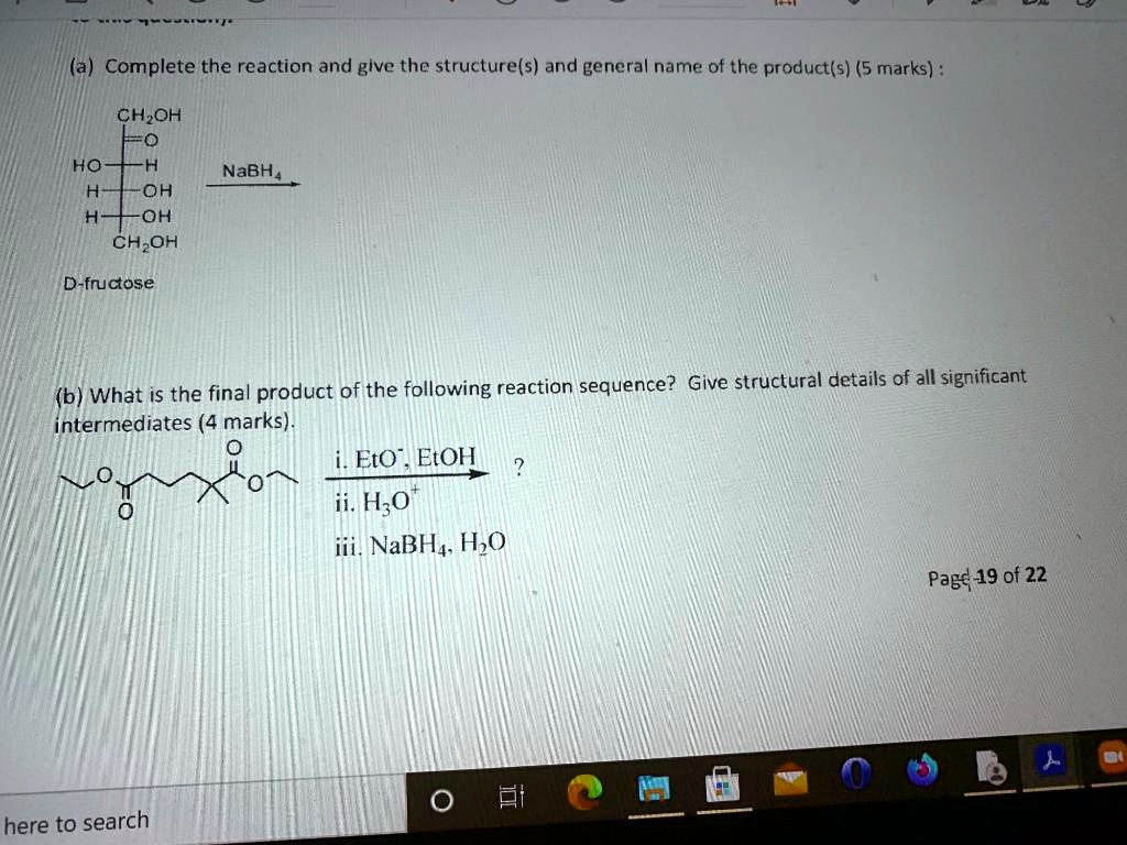 SOLVED: (a) Complete the reaction and give the structure(s) and general name of the product(s ...