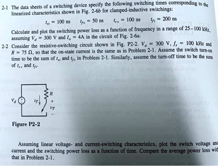 SOLVED: Linearized characteristics shown in Fig. 2-6b for clamped ...