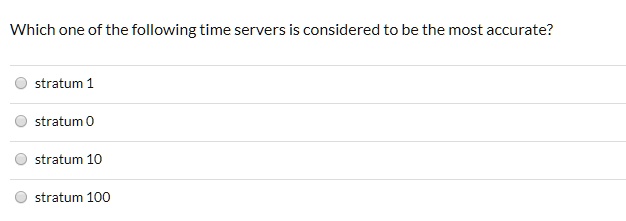 SOLVED: Cisco networking Which one of the following time servers is ...