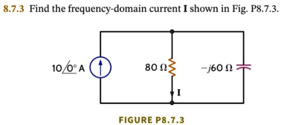 SOLVED: 8.7.3 Find the frequency-domain current I shown in Fig. P8.7.3 ...