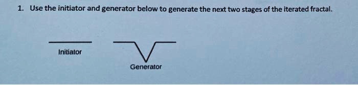 Solved 1 Use The Initiator And Generator Below To Generate The Next Two Stages Of The Iterated
