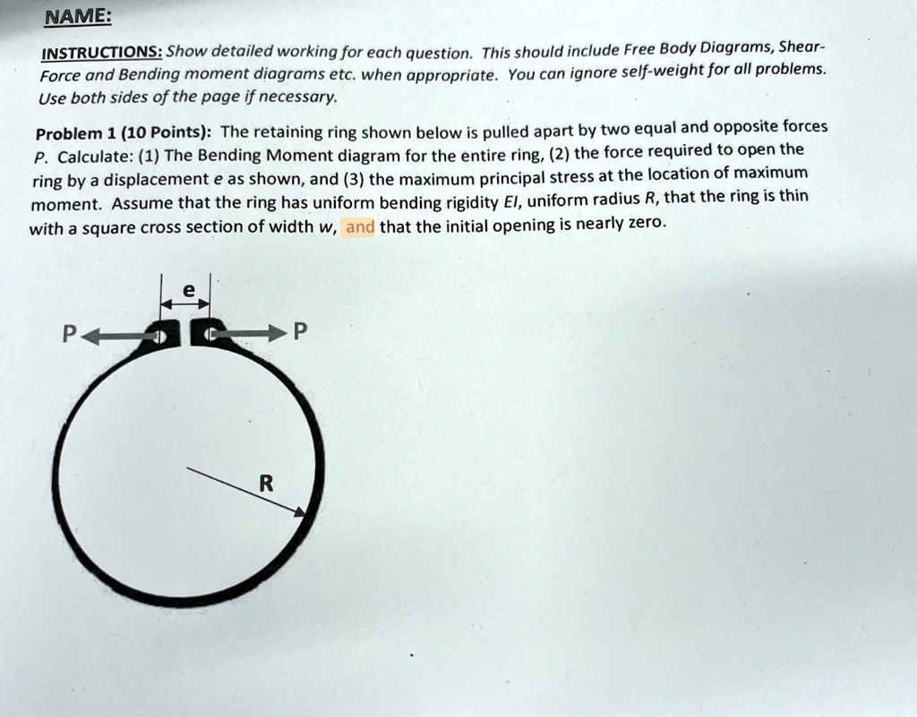 NAME: INSTRUCTIONS: Show detailed working for each question. This ...