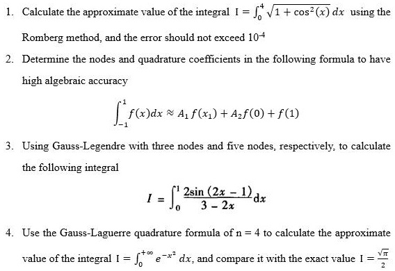 SOLVED: Calculate the approximate value of the integral 1 +cos dx using ...